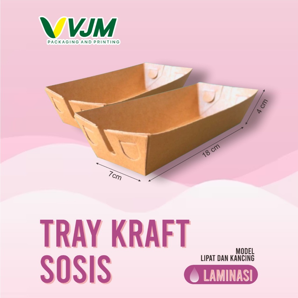 Jual ISI 50 BOX SOSIS BAKAR / PAPER TRAY SOSIS BAKAR / TRAY HOTANG ...
