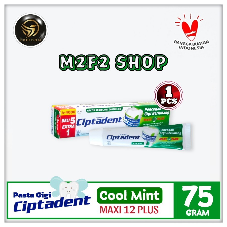 Jual Pasta Gigi Ciptadent Maxi 12 Plus Cool Mint - 75 gr (Kemasan ...