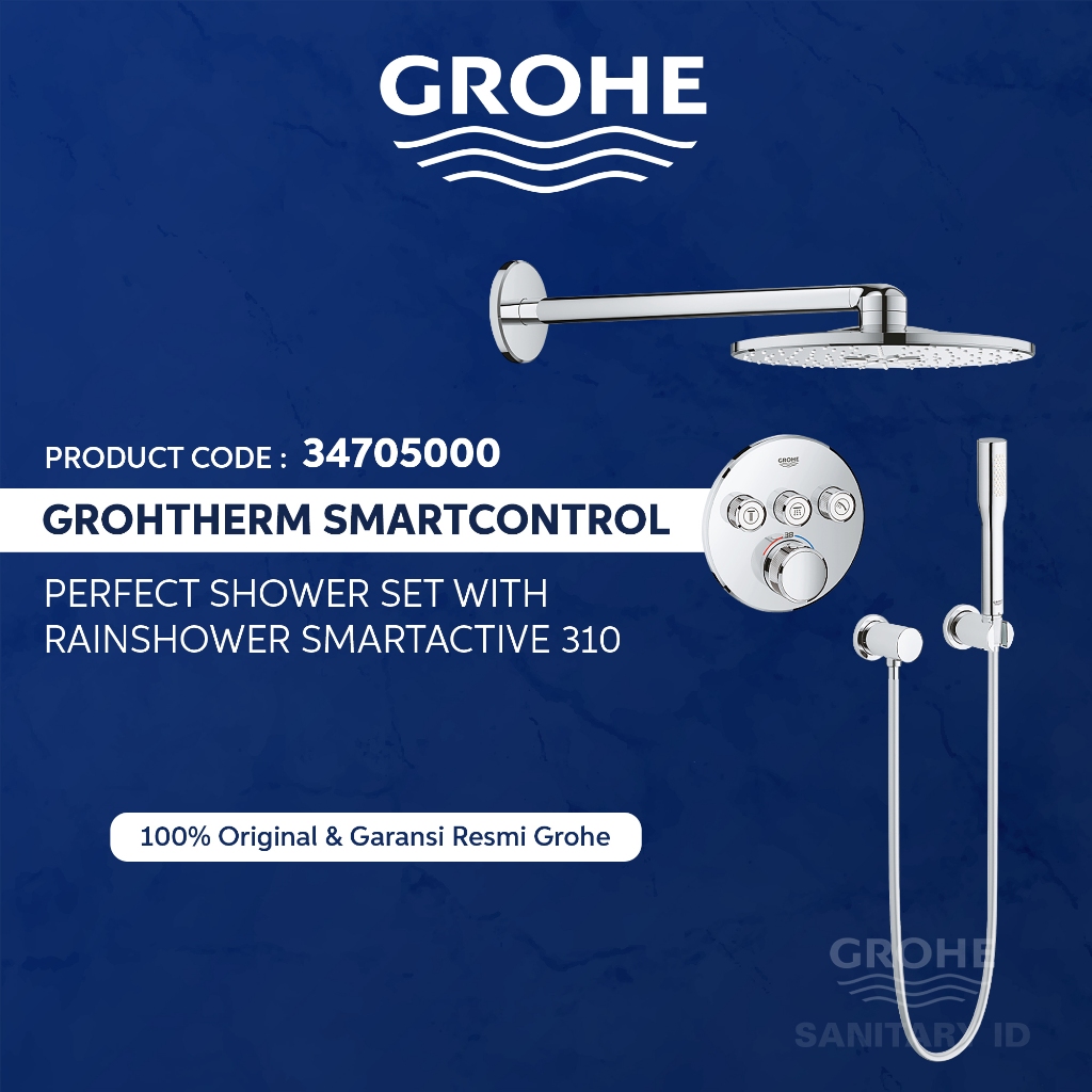 Jual GROHE 34705000 - Grohterm Smart Control Shower Set With Rain ...