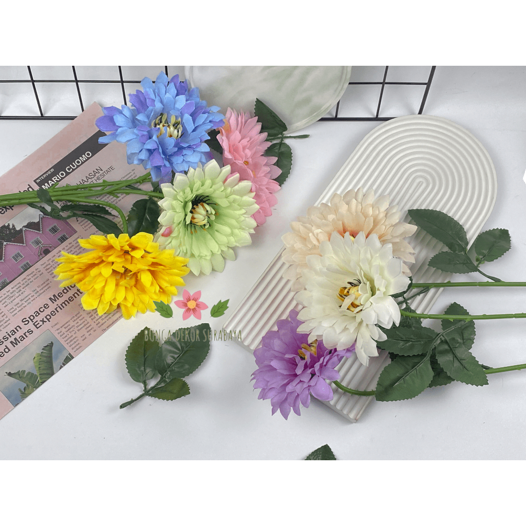 Jual Bunga Krisan Cabang 1 Artificial Flower Buckeye Bunga Plastik ...