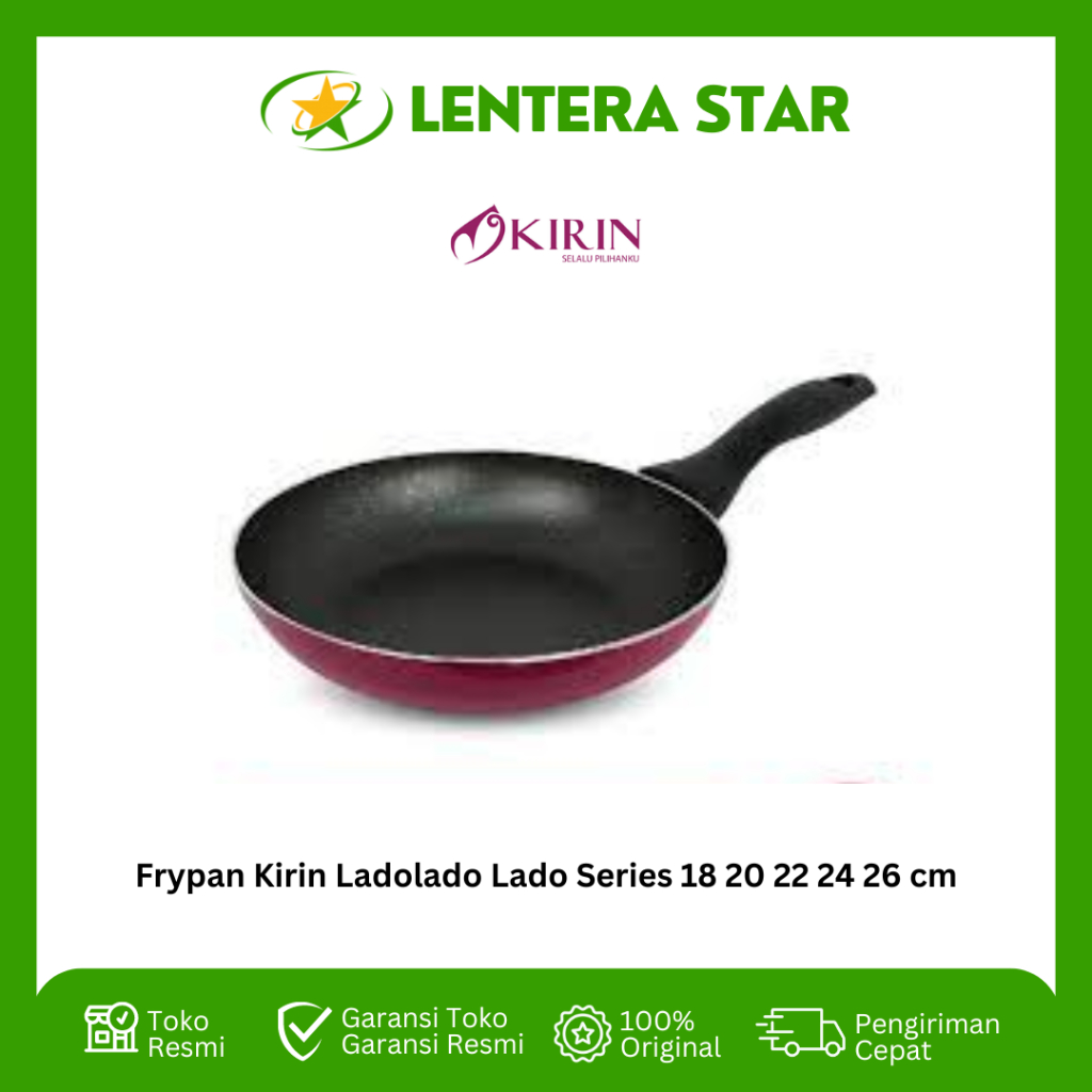 Jual Frypan Kirin Ladolado Lado Series 18 20 22 24 26 cm | Shopee Indonesia