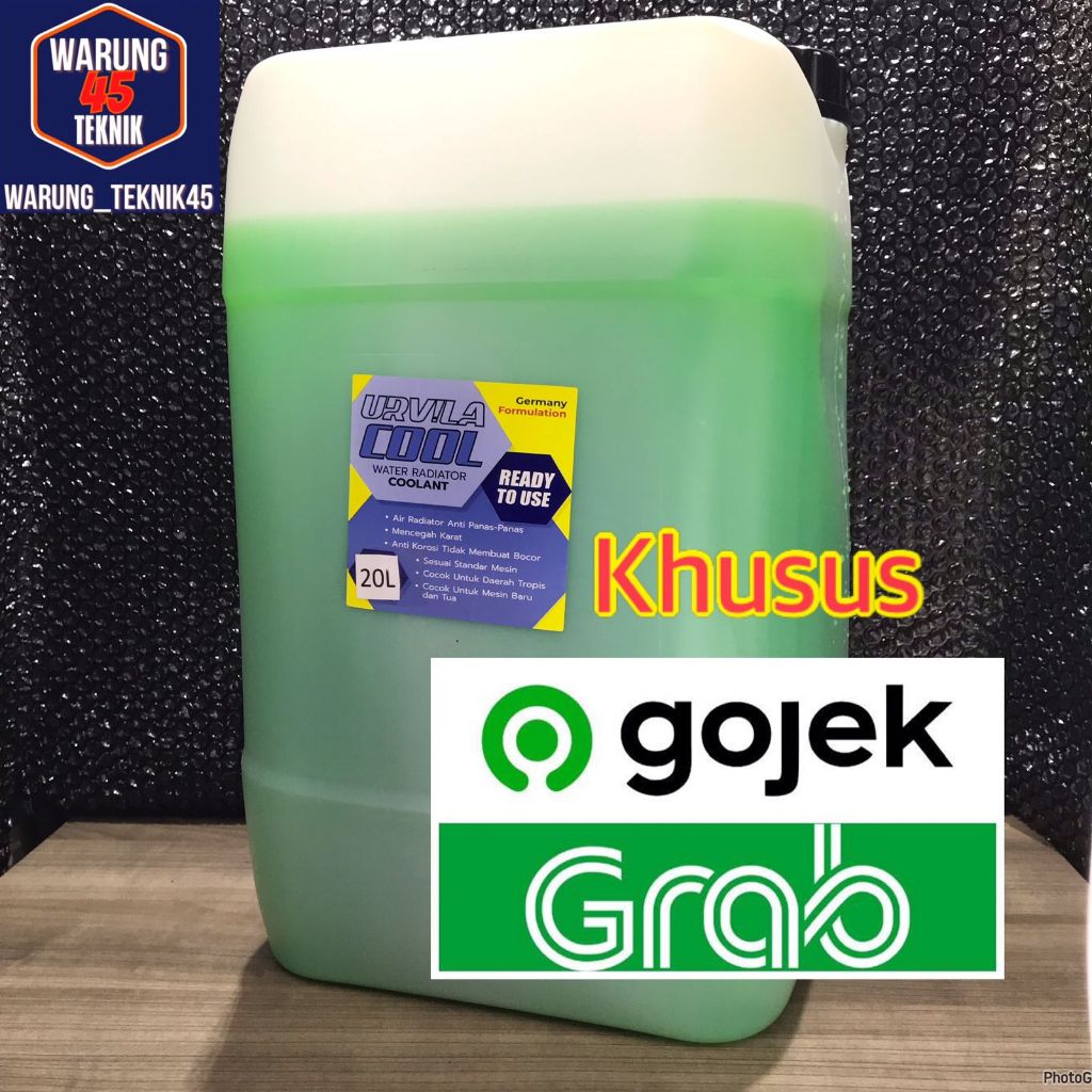 Jual GOJEK I AIR RADIATOR COOLANT HIJAU URVILA COOLANT 20L | Shopee Indonesia