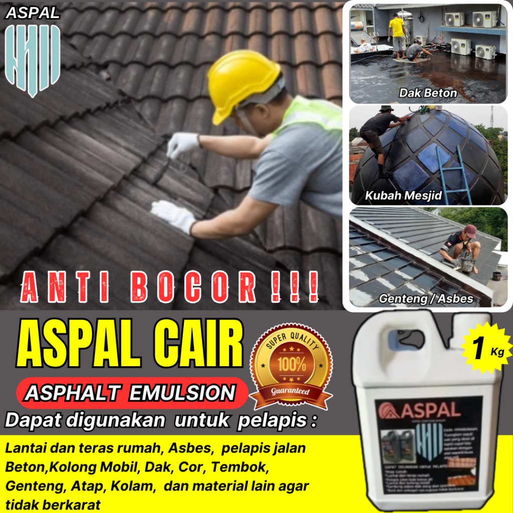 Jual Pelapis Penambal Lantai Aspal Cair Asphalt Emulsion 1Kg Anti ...