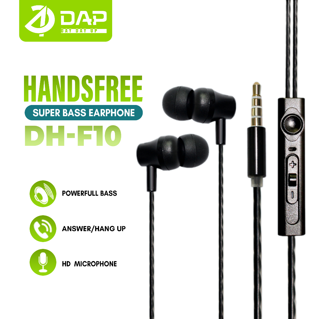 Jual DAP DH-F10 Handsfree Hifi Stereo Compatible with all Jack 3.5mm ...