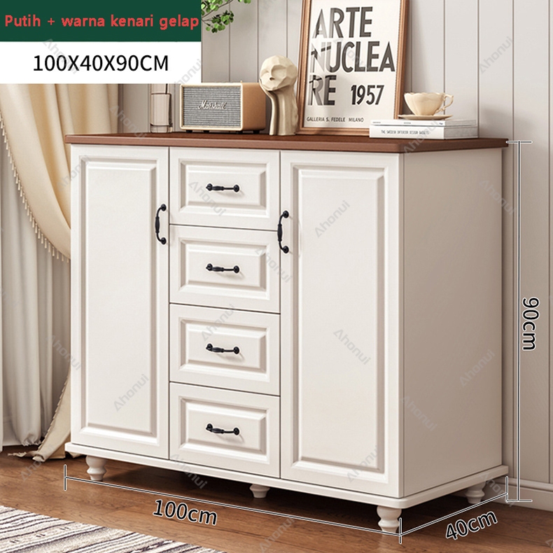 Jual ⭐Wide 6 Drawers⭐Lemari Laci Kayu | Lemari Laci Penyimpanan Putih ...