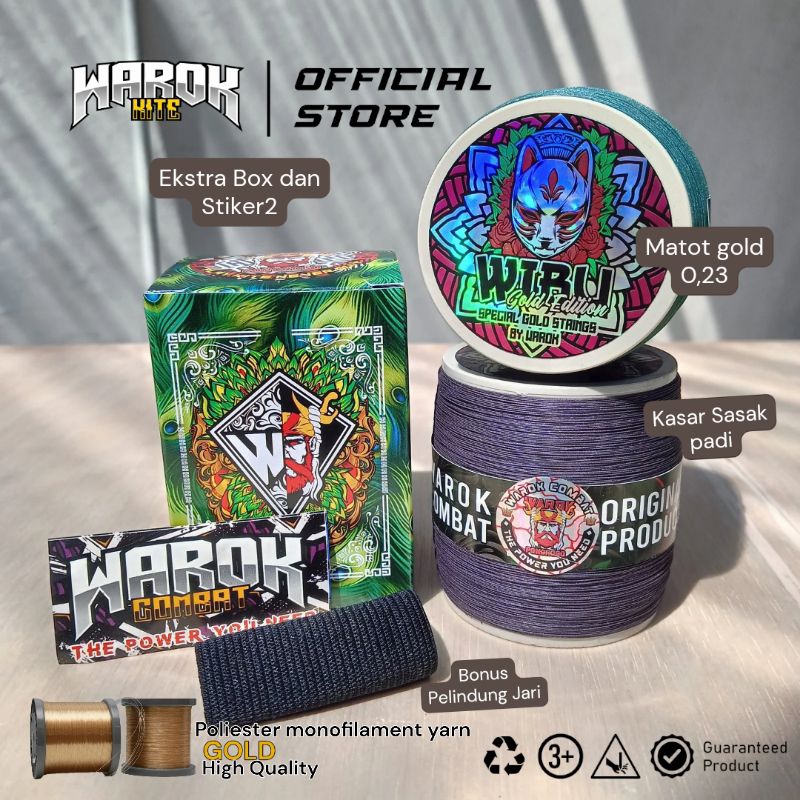 Jual Gelasan Warok WIBU Bahan Gold Import 0,23 Spesial Tournament 1600 ...