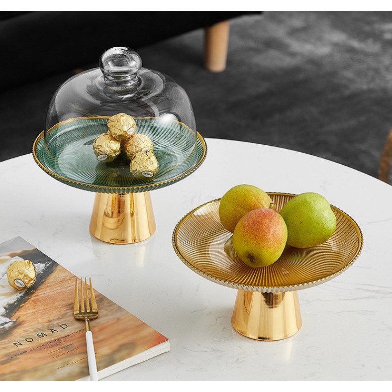 Jual Yutensil Gold Ceramic High Cake Stand / Tempat Kue Bulat Keramik ...