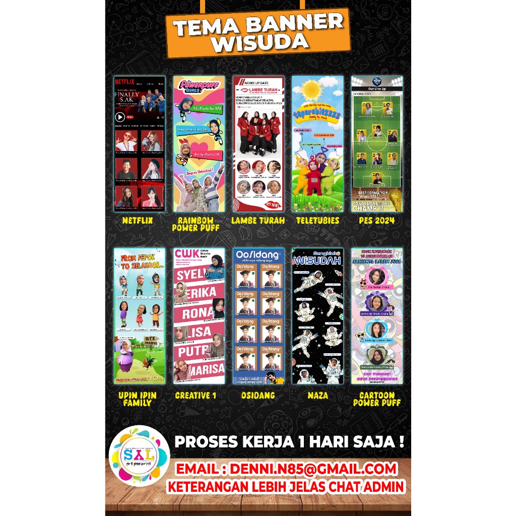 Jual Banner Kelulusan Wisuda, Sempro, Lulus Sekolah, Sidang Wisuda ...