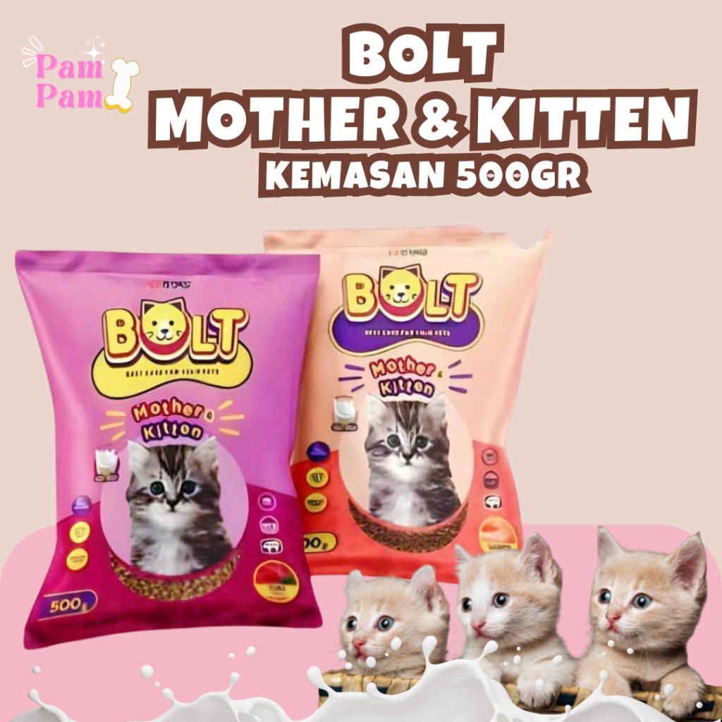Jual Bolt Mother and Kitten Salmon 500g Makanan Anak Kucing Induk ...