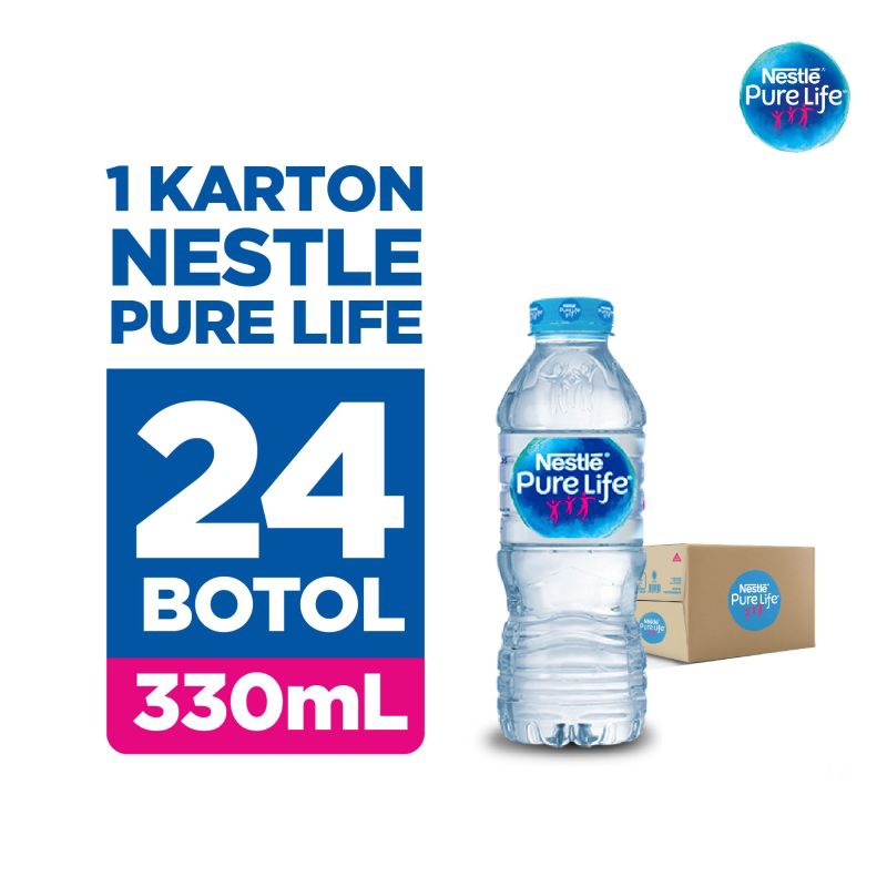 Jual Nestle Pure Life Air Mineral 330ml 1 dus isi 24pcs | Shopee Indonesia