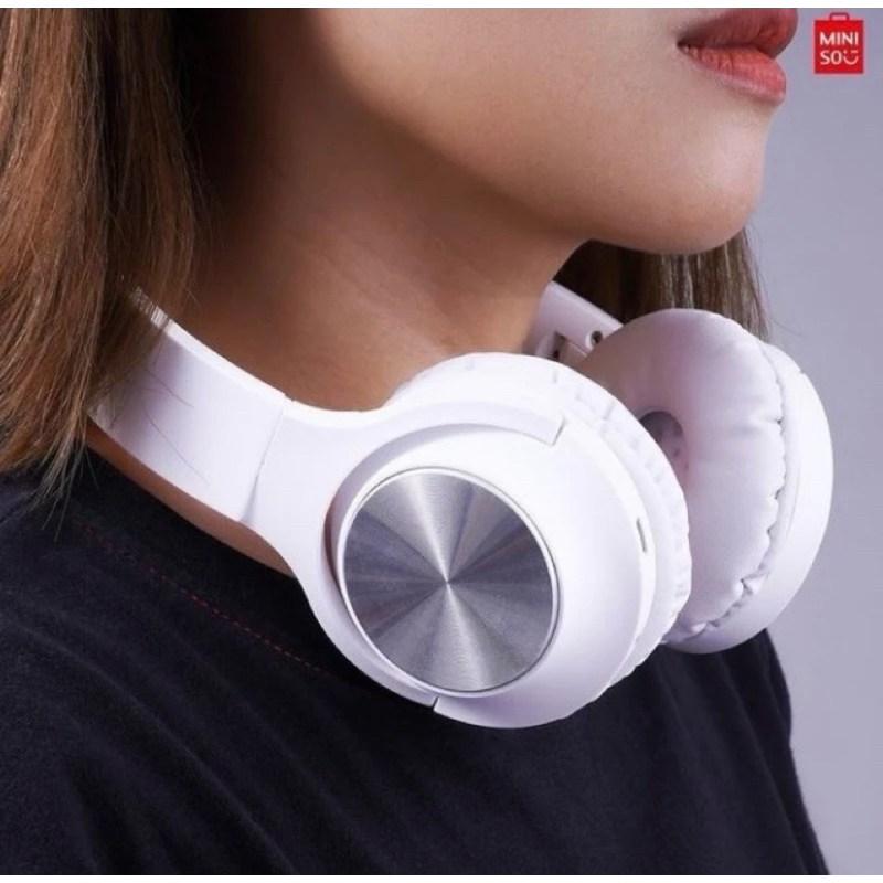 Jual COD BALI Earphone Bluetooth MINISO CD Patterned Headphone ...