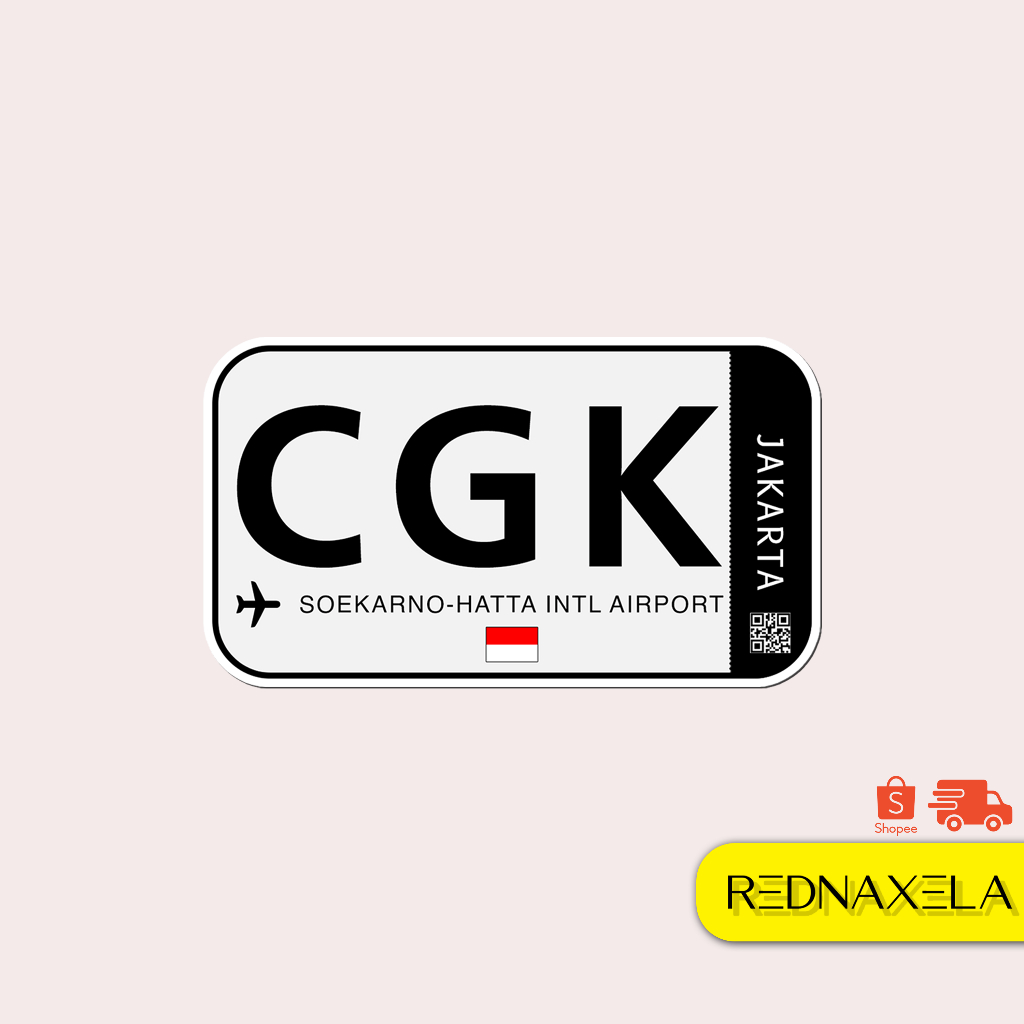 Jual Stiker Vinyl Soekarno Hatta Intl Airport Code CGK Sign Sticker ...