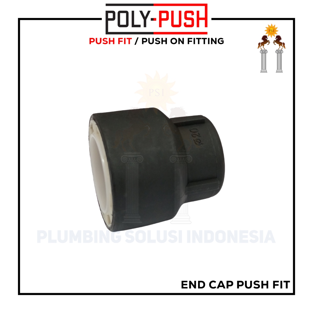 Jual Polypush Fitting HDPE Dop End Cap Push Fit / Push On 1/2 Inch / 20 ...