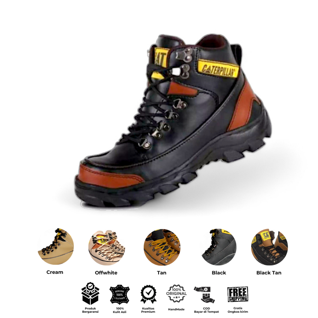 Jual SEPATU SEFTY CHEETAH BOOTS KULIT SAPI outsole radial HANDMADE ...