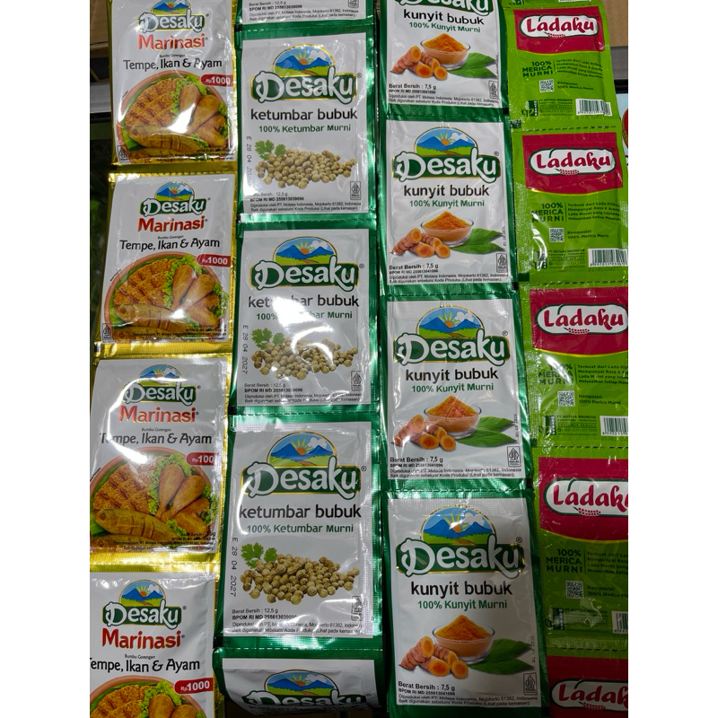 Jual DESAKU KUNYIT/LADAKU/KETUMBAR/MARINASI RENCENG ( ISI 12 ) | Shopee ...