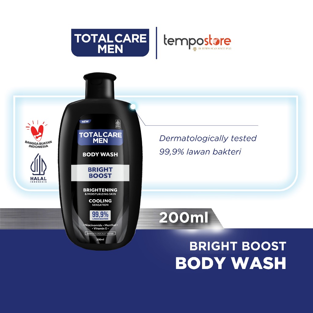 Jual Total Care Men Body Wash Bright Boost 200ml - Exp Date : 07.2027 ...