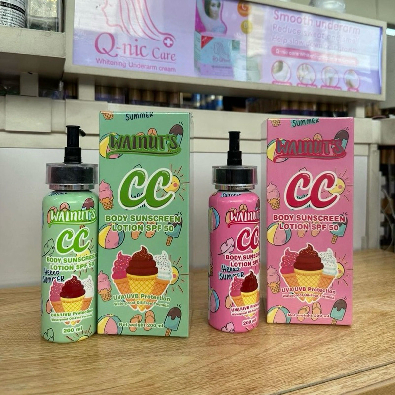 Jual CC WALNUT'S BODY LOTION SUNSCREEN SPF50 200ML THAILAND | Shopee ...
