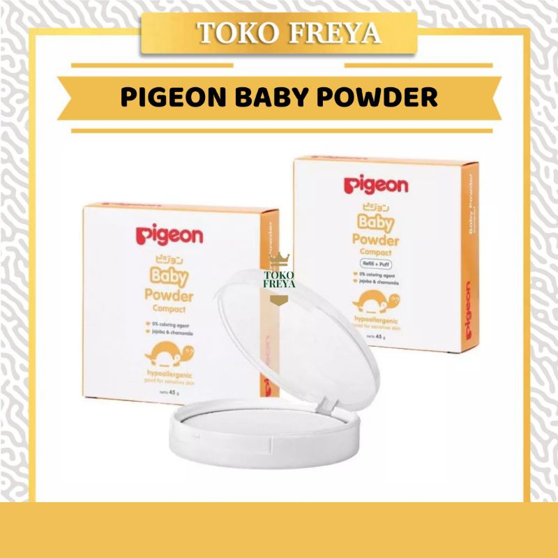 Jual Pigeon Baby Powder 45g | Compact | Refill + Puff | Bedak Padat ...