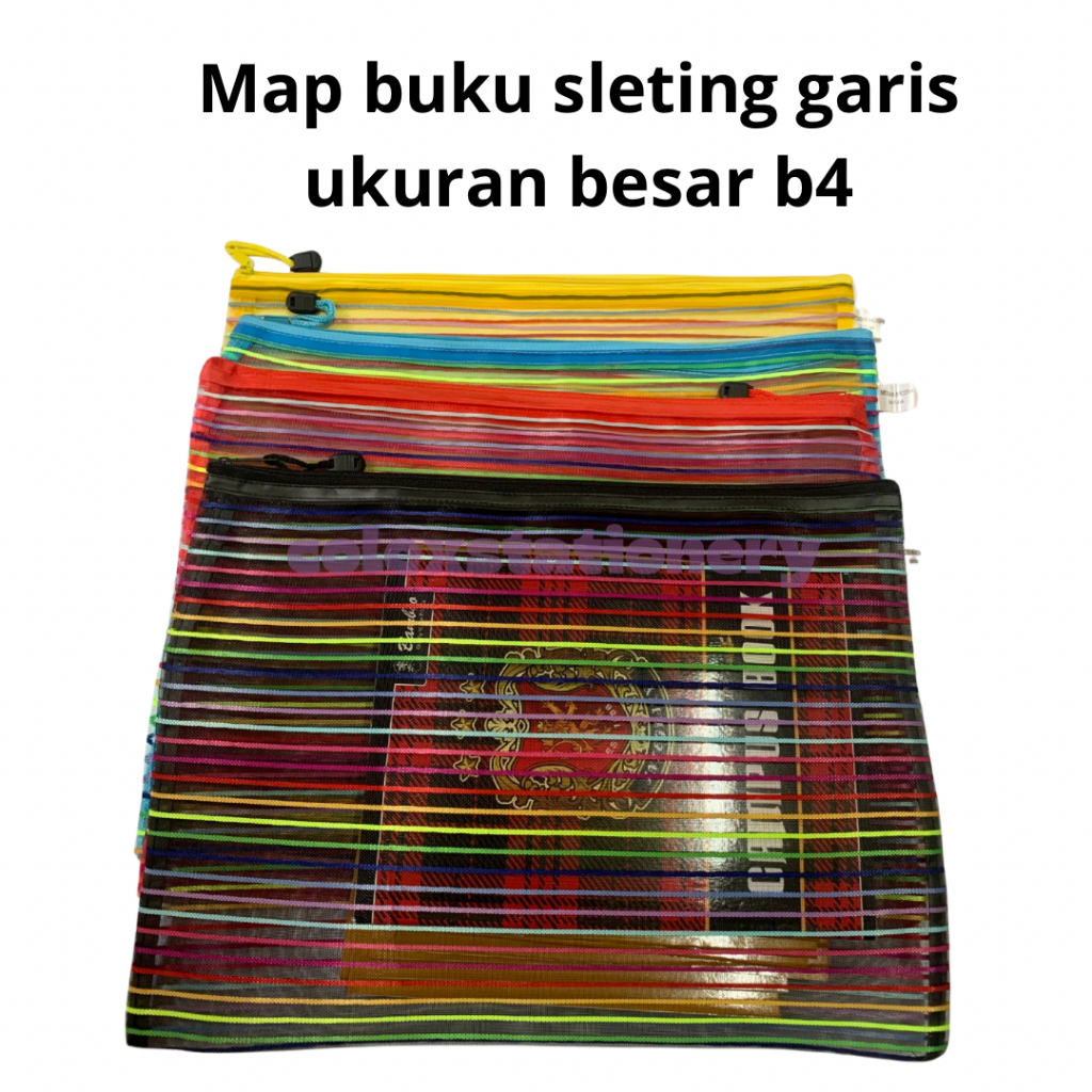 Jual Map Zipper Sleting Pelajaran / Map Sleting Warna Transparan ...