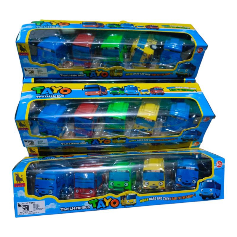 Jual Mainan Tayo 5 pcs kemasan kotak | made in china | Tayo the little ...