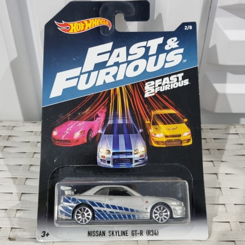 Jual Hotwheels fast and furious NISSAN SKYLINE GT-R R34 Card jadul lama ...