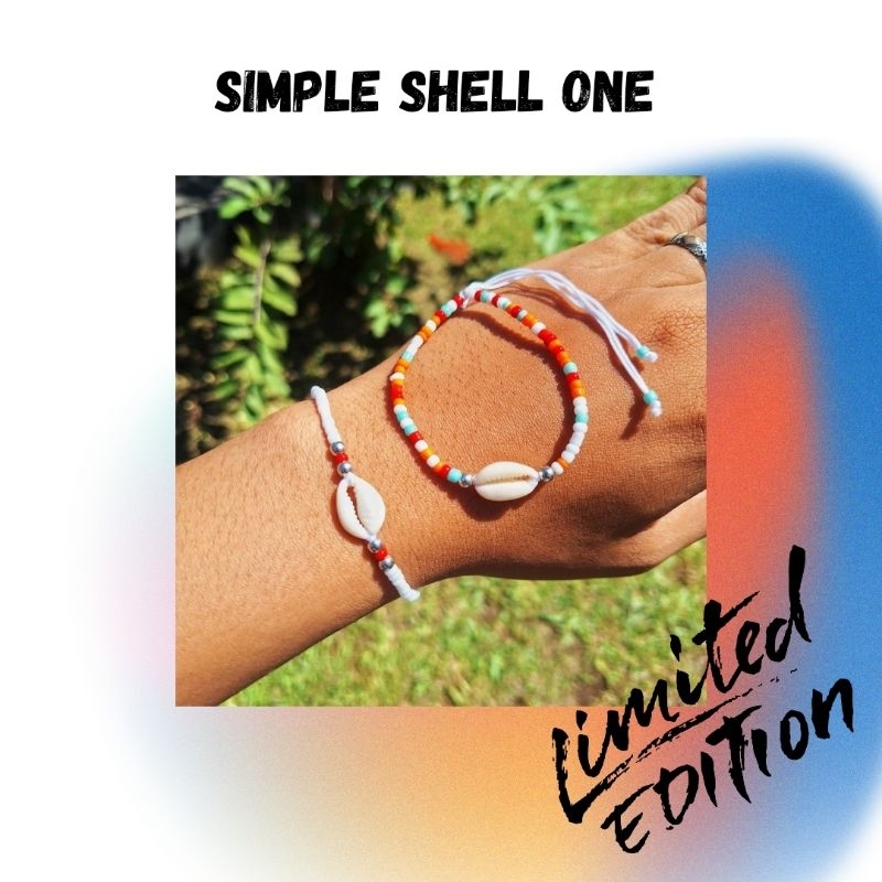 Jual Gelang Bohemian Manik Simple Shell One Gelang Tangan Kerang Simple ...