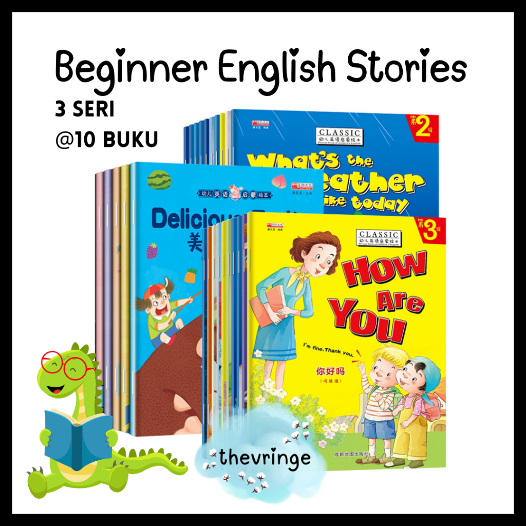 Jual 10 BUKU Beginner English Stories Learning to read Books buku ...