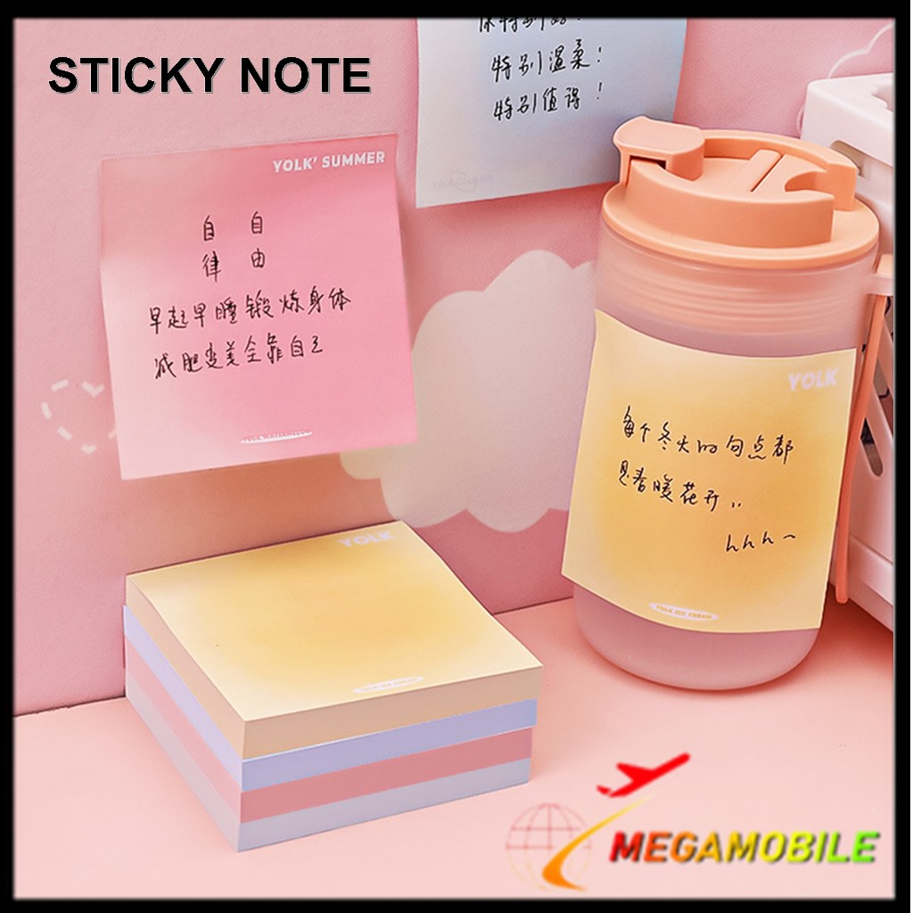 Jual MM Memo Tempel Gradasi Warna-Warni 50Lembar Sticky Notes Gradasi ...