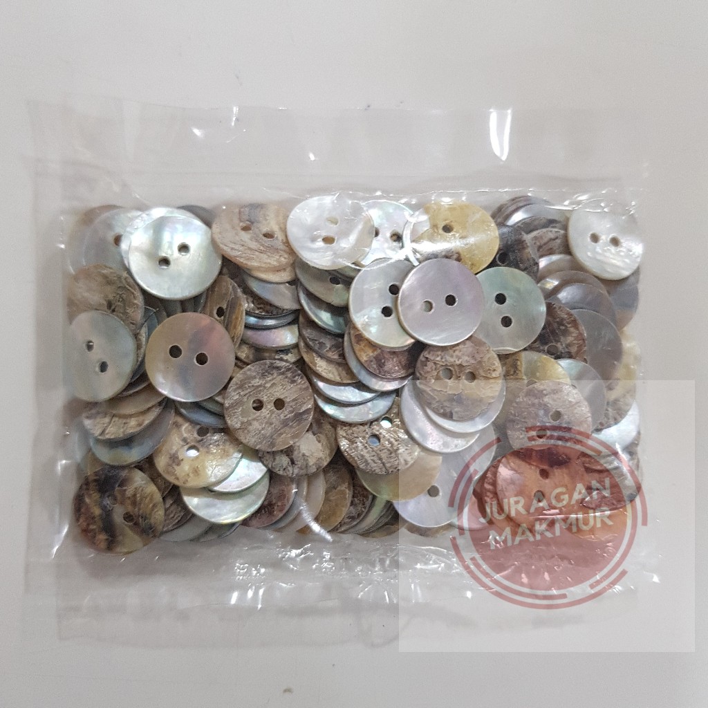 Jual [144 pcs] Kancing Kerang Putih 13mm 20L Lubang 2 - Kancing Baju ...