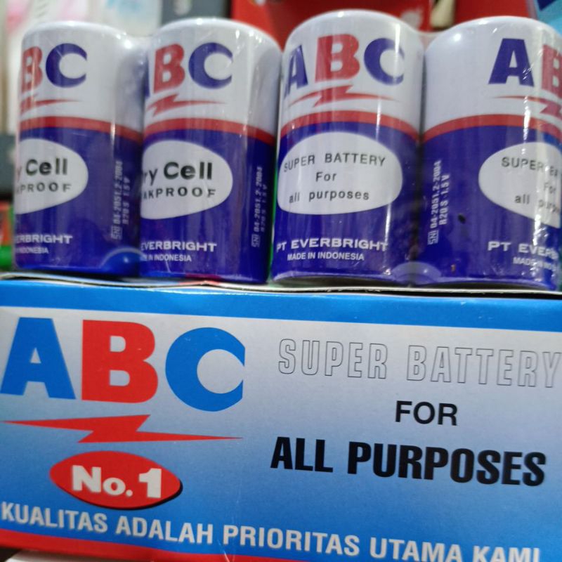 Jual baterai ABC, dry cell ukuran besar per 1pcsi/batu radio/baterai ...