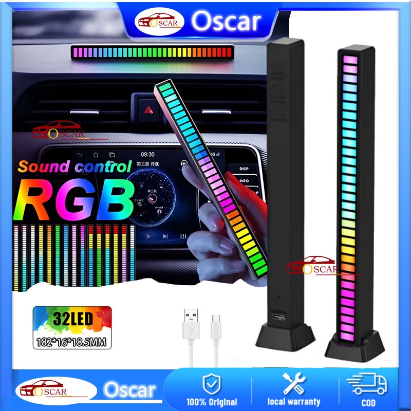 Jual RGB Rhythm Light USB Audio spectrum indicator bar LED lampu hias ...