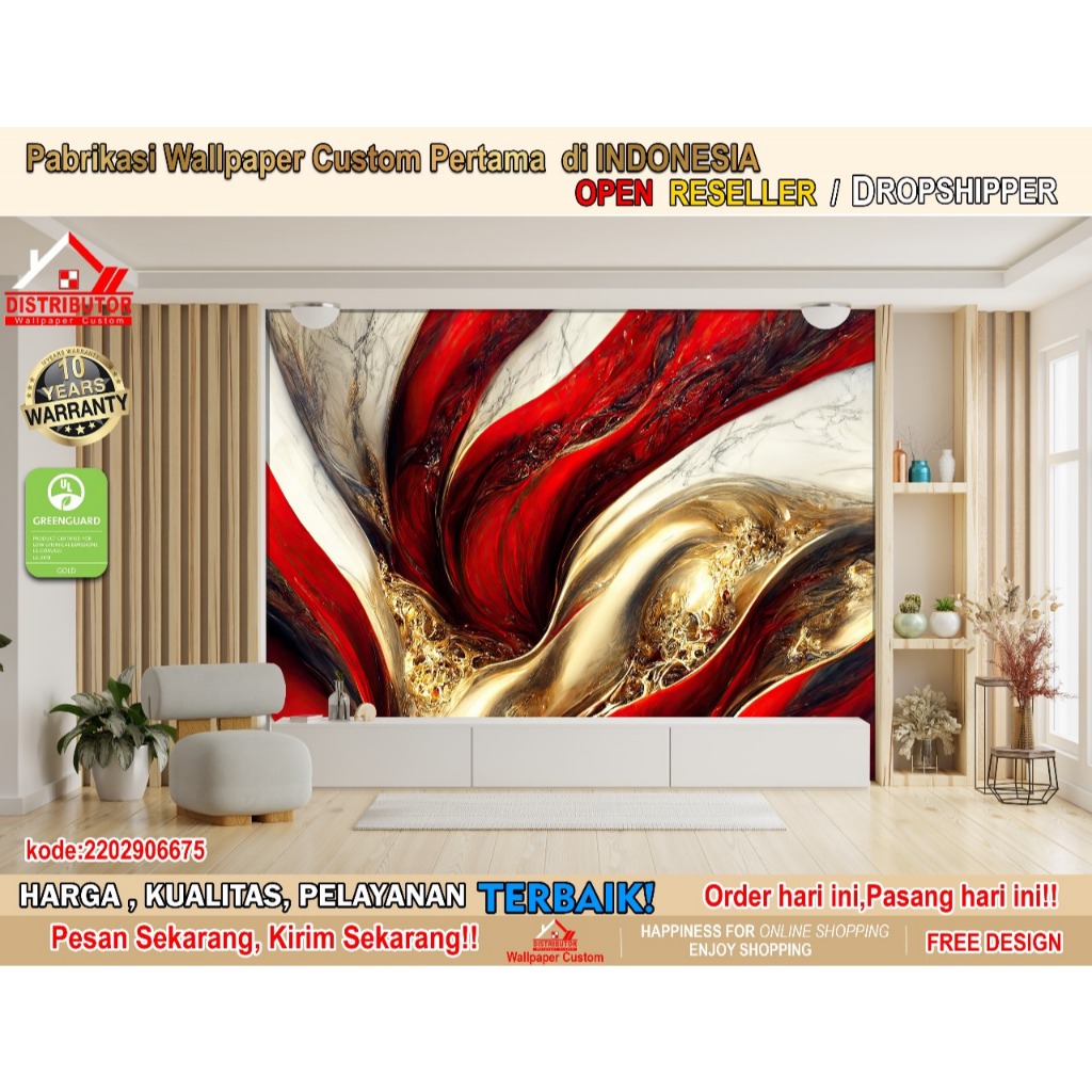 Jual Wallpaper Custom 3D Tema Marmer | Marble | Wallpaper Dinding | Wallpaper Ruangan ...