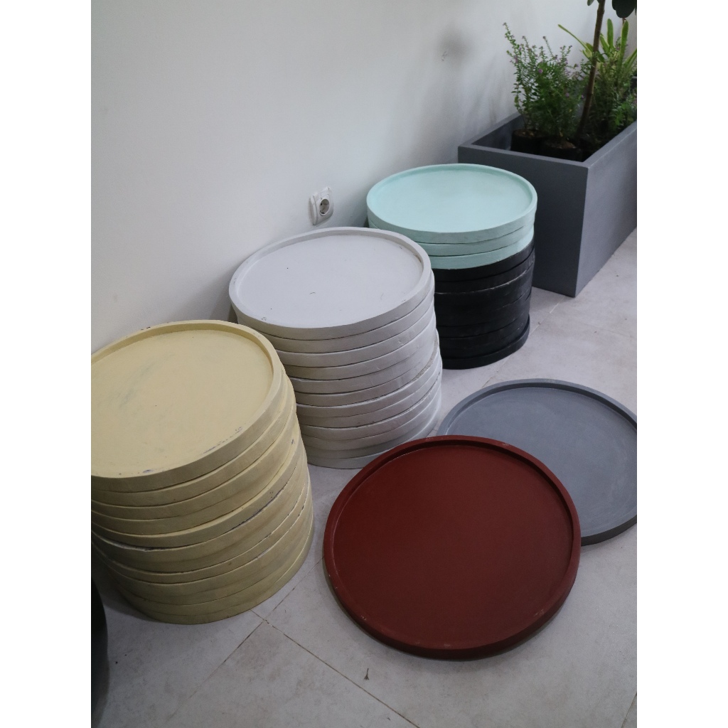 Jual Tatakan/Alas Pot Bahan Semen Diameter 42cm | Shopee Indonesia
