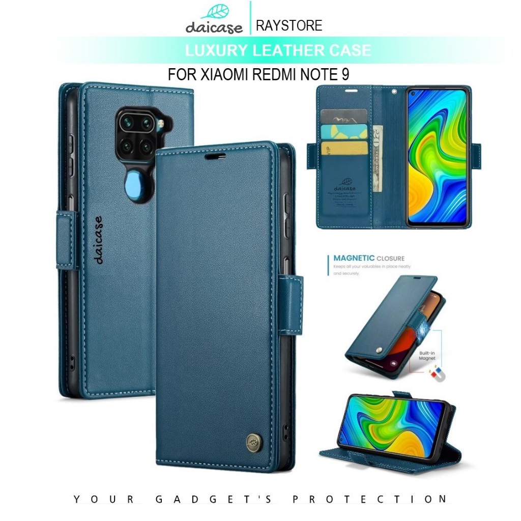 Jual XIAOMI REDMI NOTE 9 FLIP LEATHER CASE PREMIUM-FLIP WALLET CASE ...