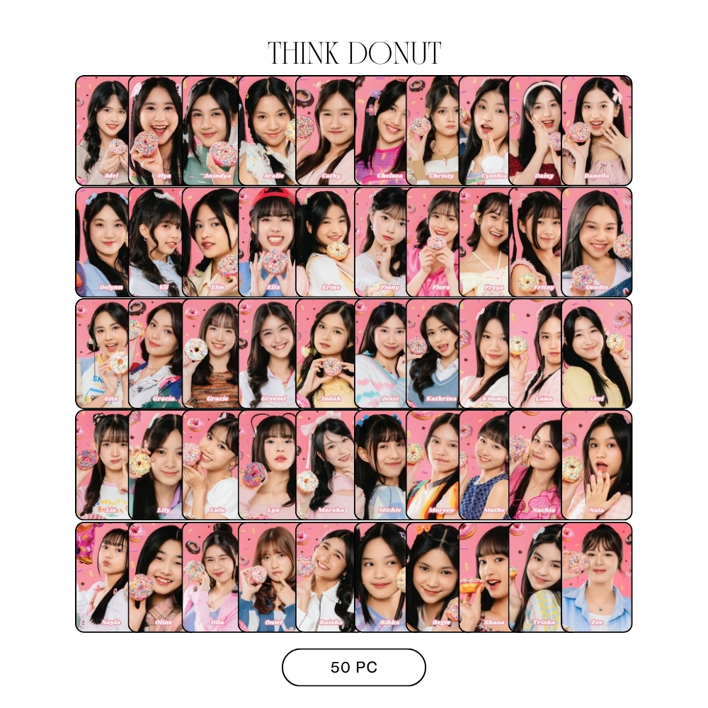 Jual PHOTOCARD JKT48 THINK DONUT (HARGA 50 PCS + LAMINASI 2 SISI) JPOP CARDS IDOL UNOFFICIAL ...