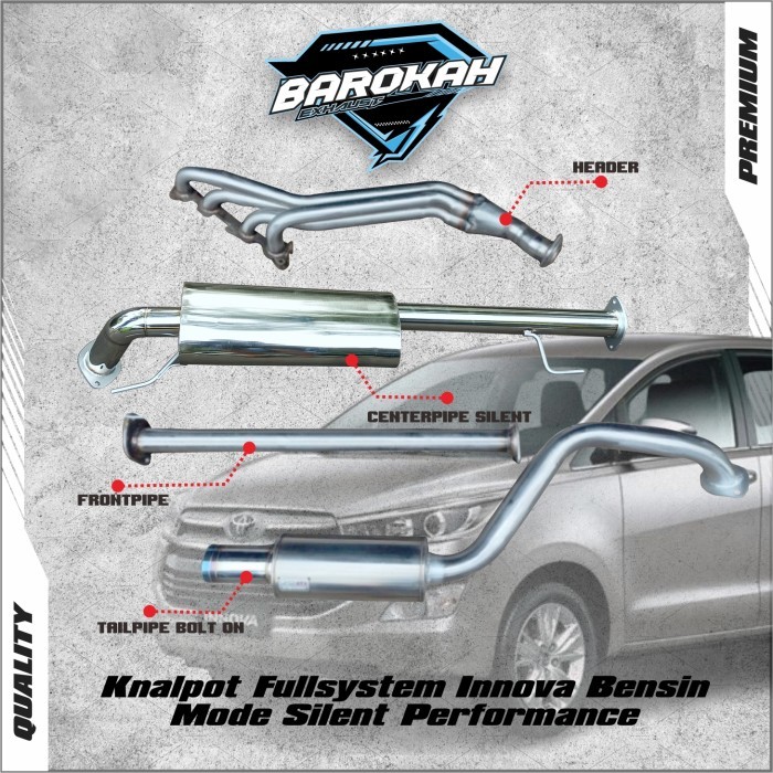 Jual Knalpot Fullsystem Innova Bensin Model Silent Performance PNP High ...