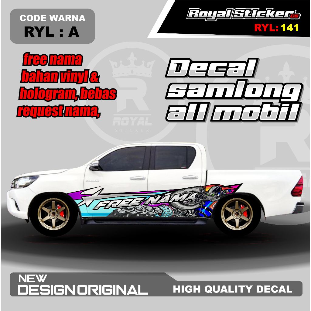 Jual RYL141-STIKER DECAL TURBO DIESEL CUMI DARAT SAMLONG TRITON-STIKER ...