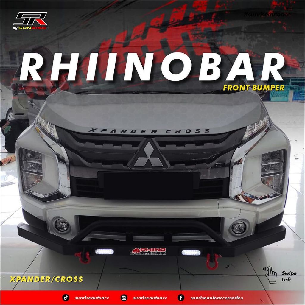 Jual BUMPER RHINO CROSS GUARD WITH DRL MITSUBISHI XPANDER | Shopee ...