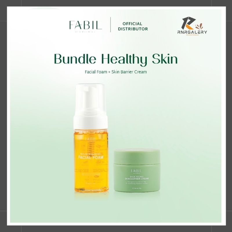 Jual Fabil Facial Foam + Back Young Skin Barrier Cream Paket Skincare ...