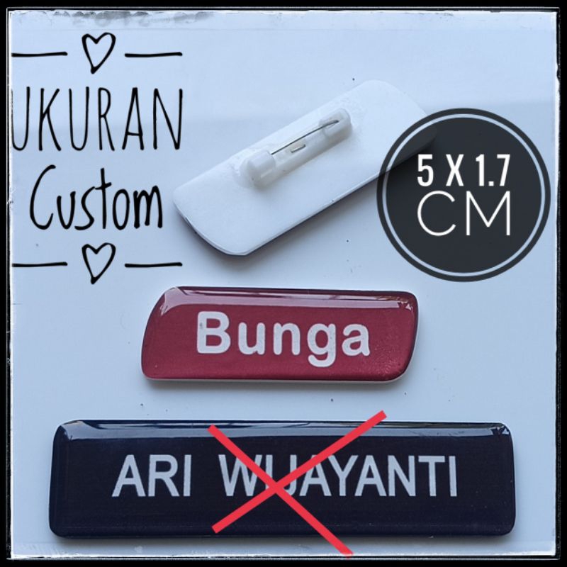 Jual Name Tag Papan Nama Dada Standar PNS / ASN - Bahan Resin ...