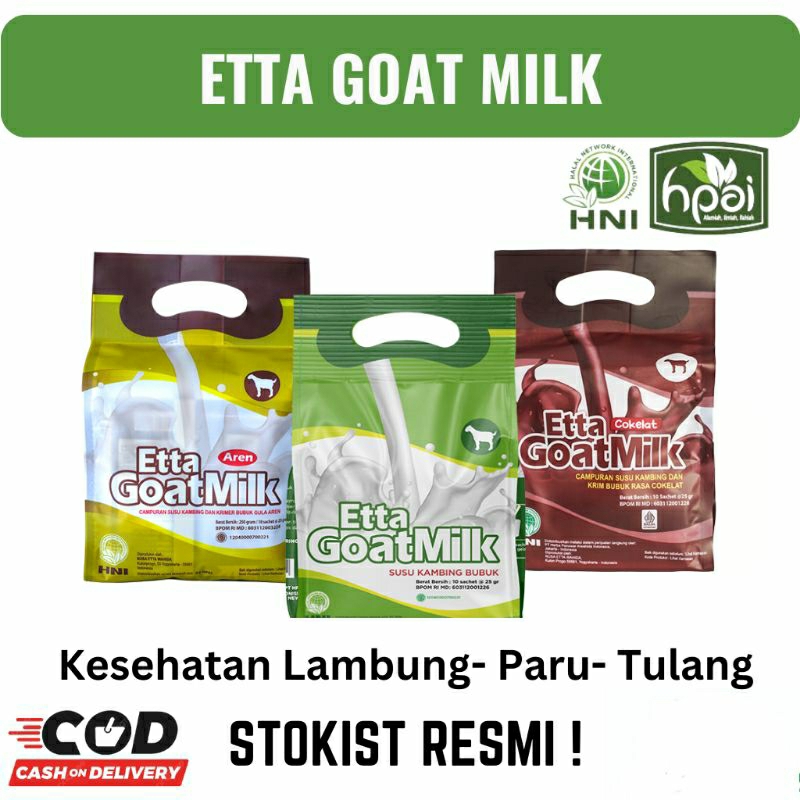 Jual Etta goat milk egm hni hpai susu kambing etawa bubuk 3 Varian ...