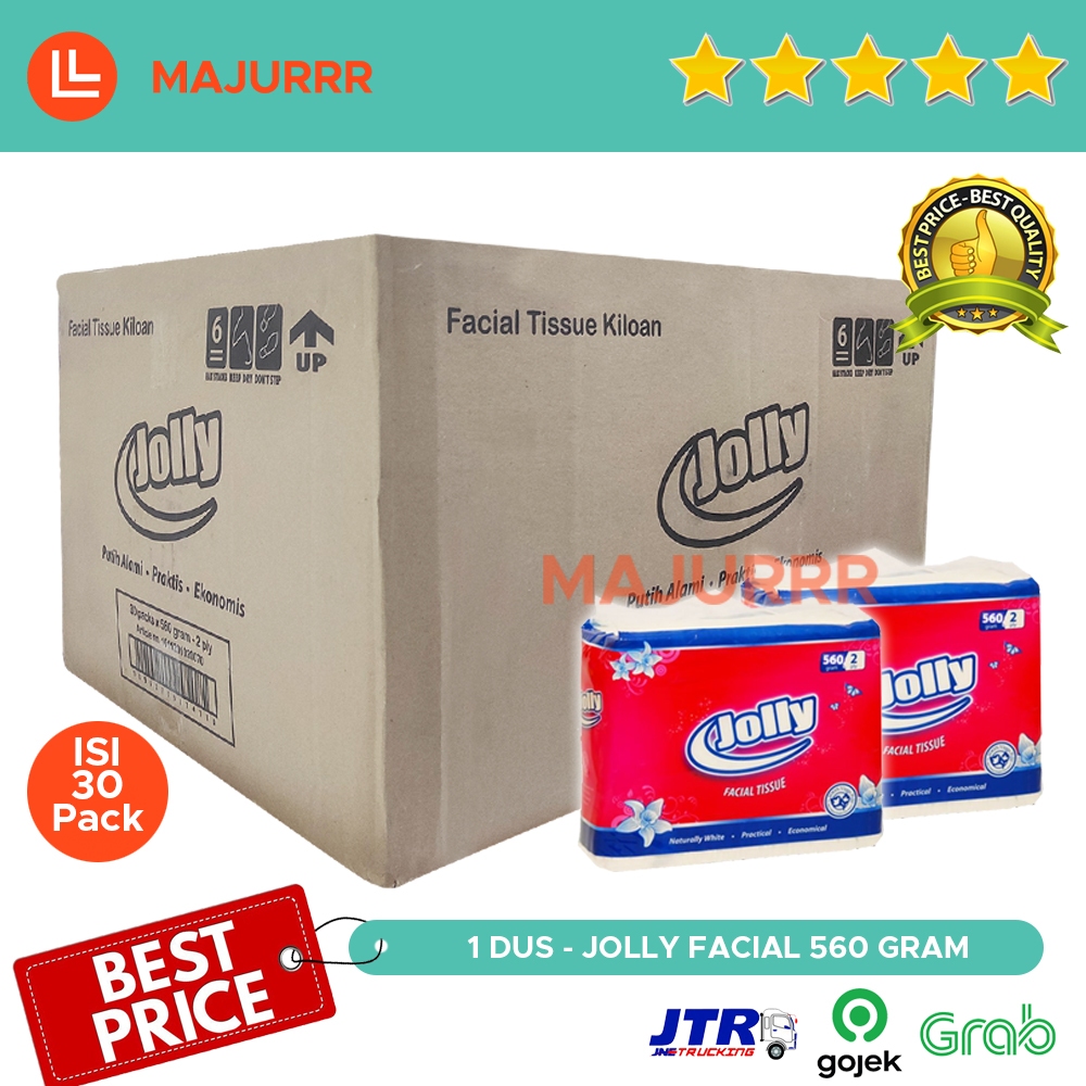Jual Tisu jolly 560 gram grosir / tissue wajah isi 30 pack 1 Dus ...