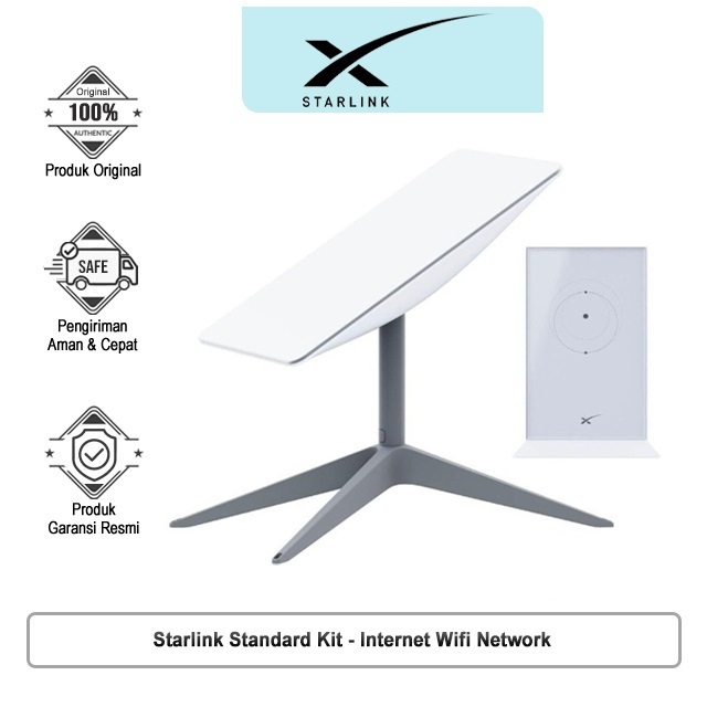Jual STARLINK Standard Internet Kit Satellite Antenna & WiFi Router Kit ...