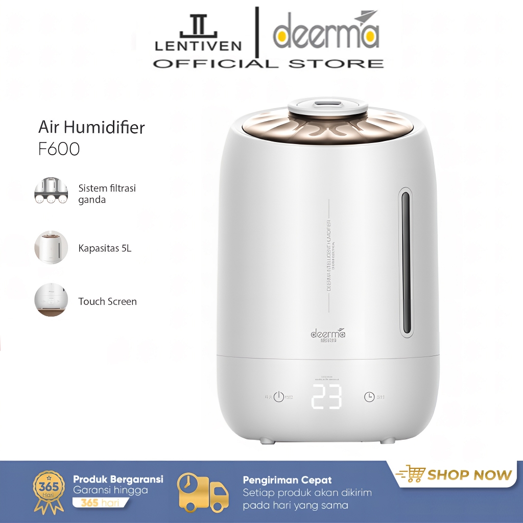 Jual LENTIVEN Deerma Humidifier F600 5L Timing With Intelligent Touch ...