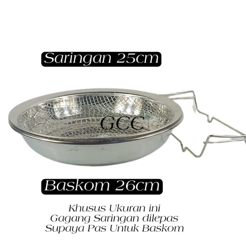 Jual A1 Saringan Bulat Tiris Minyak Sayur Serbaguna Gagang Stainless ...