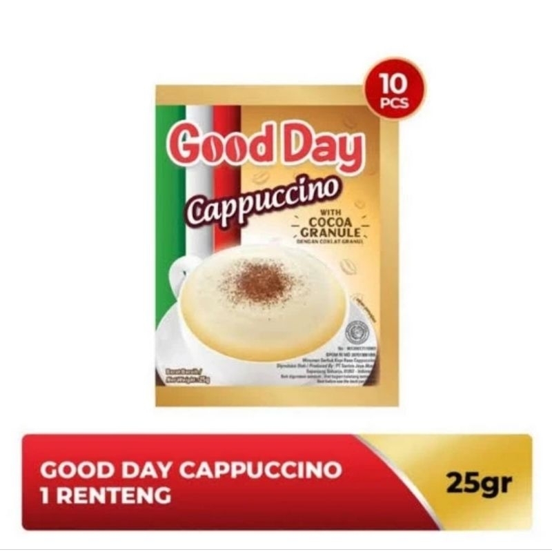 Jual Kopi Good Day Cappuccino 3in1 Instan Coffee Sachet 25g ( satu ...