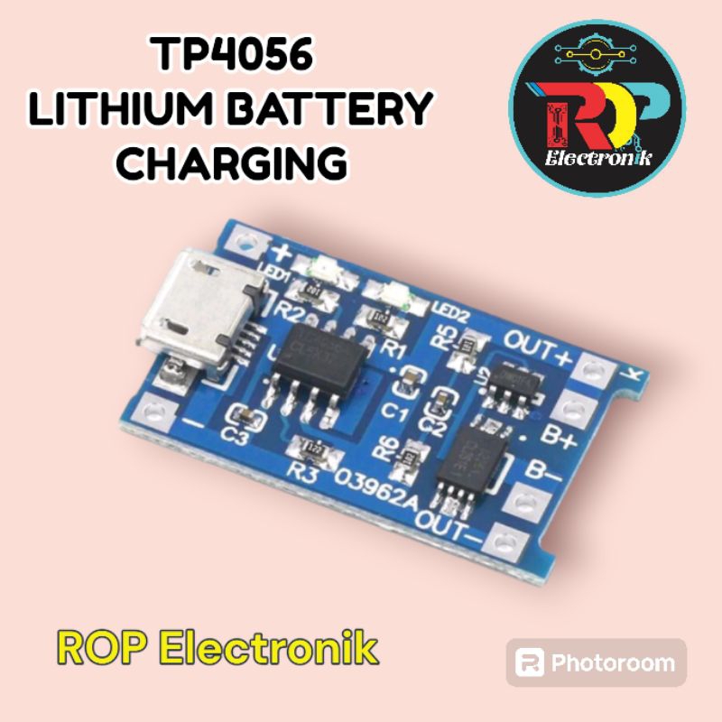 Jual TP4056 + PROTEKSI 5V 1A MODUL CHARGER BATERAI 18650 | Shopee Indonesia