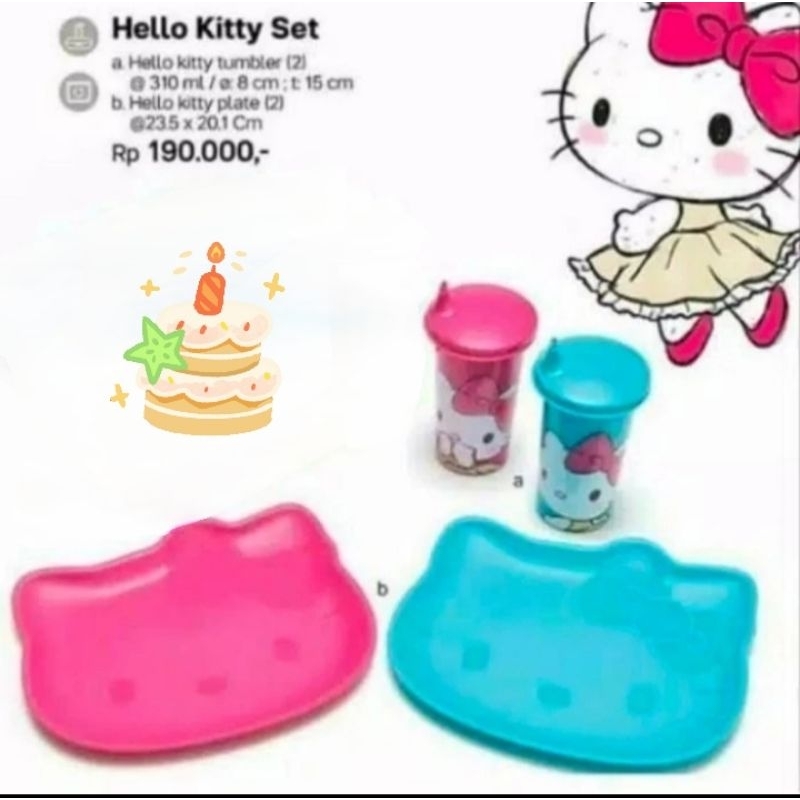 Jual Tupperware Hello Kitty set | Shopee Indonesia
