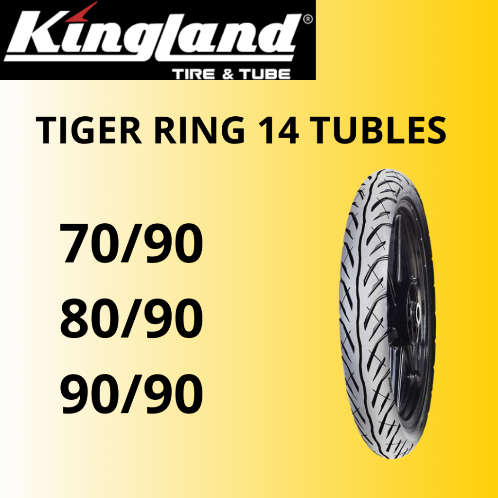 Jual KINGLAND Tiger Ban Motor Ring 14 80/90 90/90 Ban Ring 14 Ban Motor ...