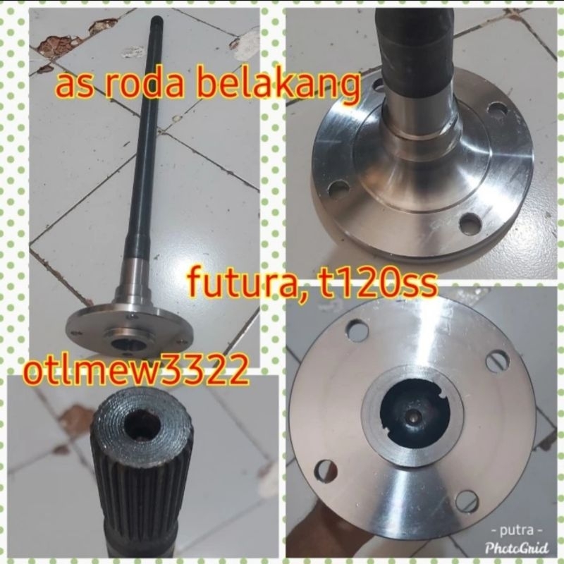 Jual REAR AXLE STIK AS RODA BELAKANG SUZUKI FUTURA T120SS GRESS ...